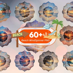 60+ Beach Wind Spinner PNG Bundle Tropical Beach Sunset Spinner ...