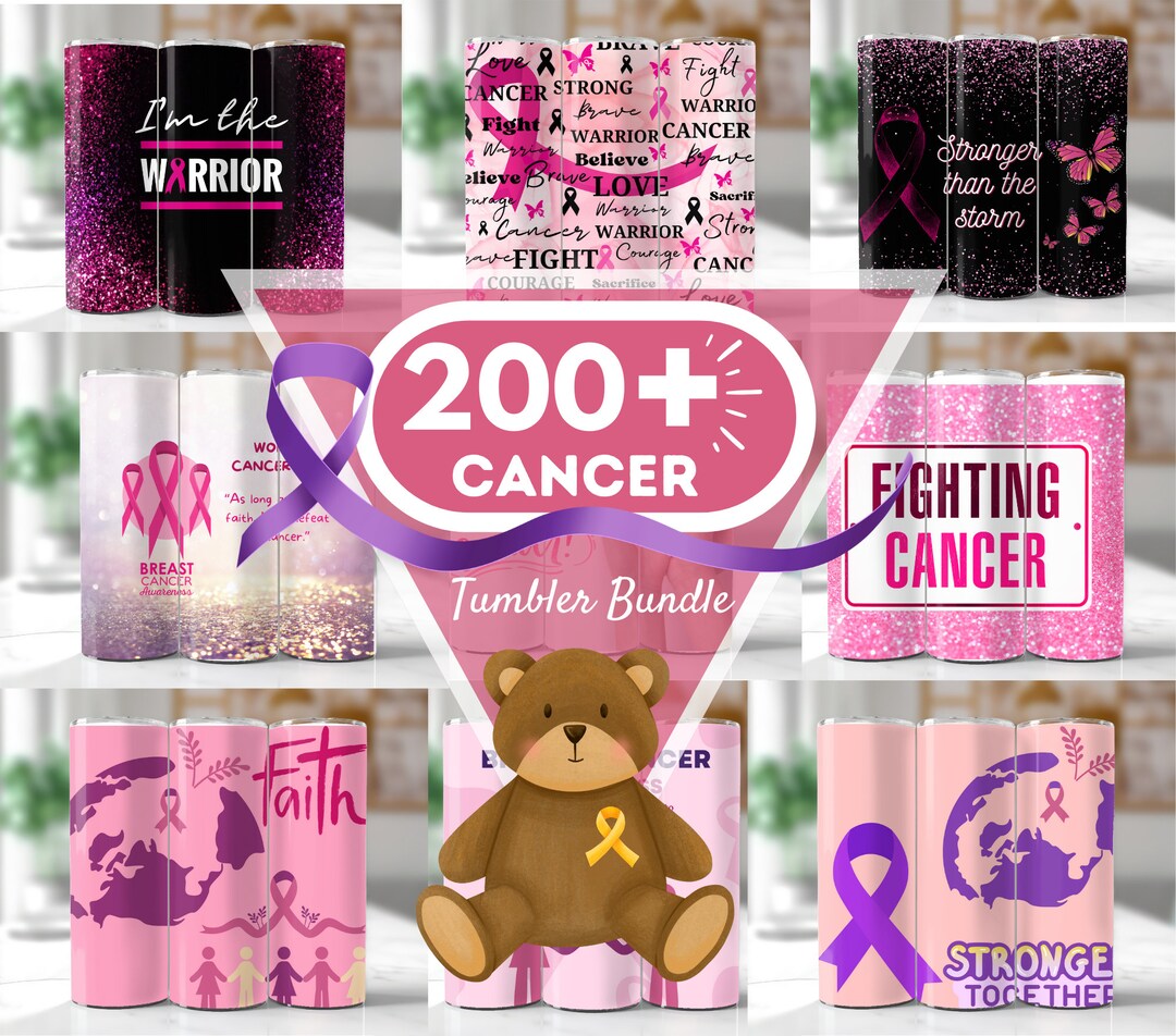200+ Breast Cancer Tumbler Wrap Bundle 20oz Skinny Tumbler Sublimation ...