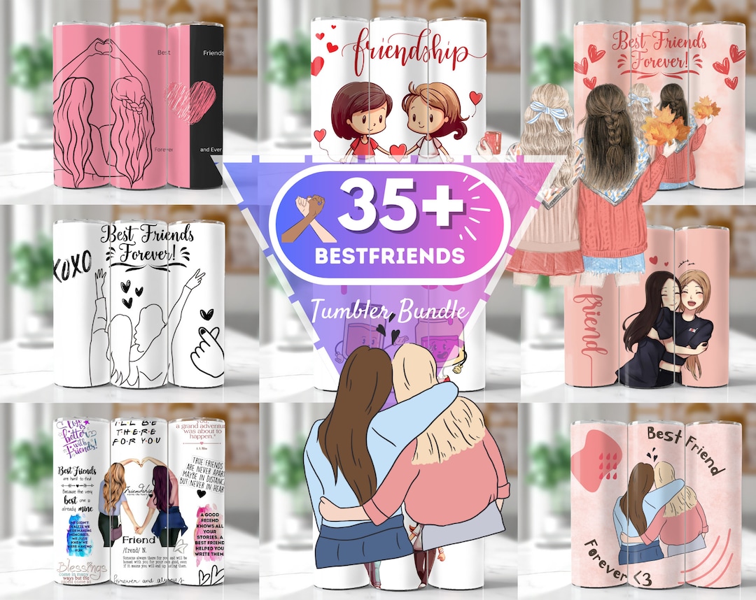 35+ Besties Tumbler Wrap Bundle, Best Friends Tumbler Wrap, Bestie ...