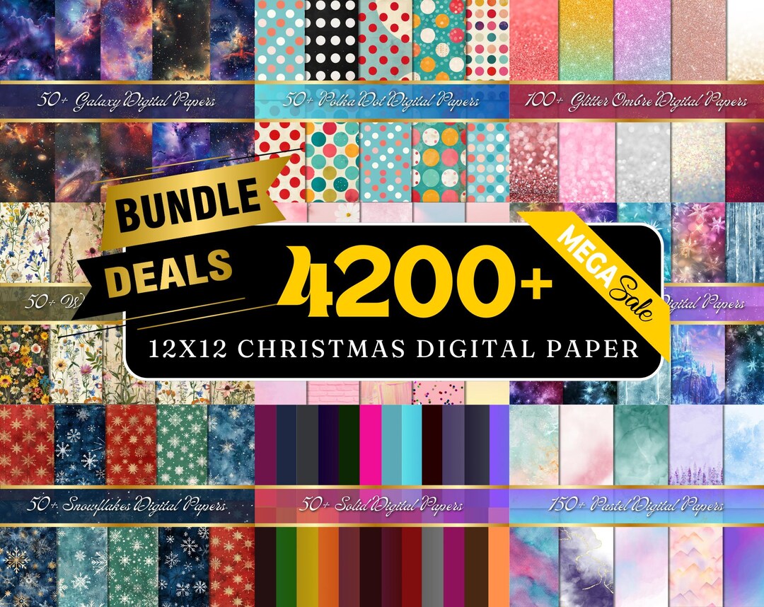 4200+ Mega Digital Paper Pack, Christmas Digital Paper, Floral Digital ...