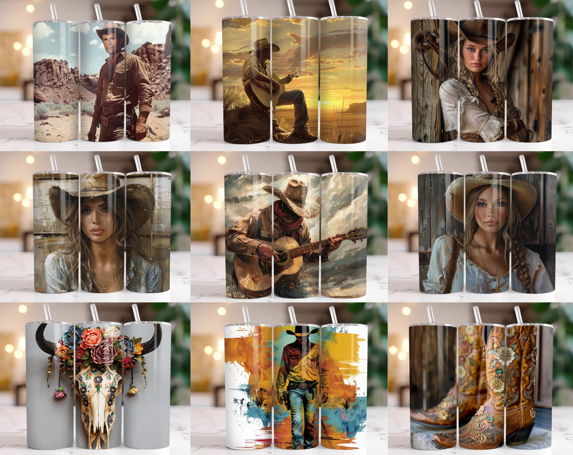 70+ 20oz Western Tumbler Wrap, Western Sublimation Designs, Horse ...