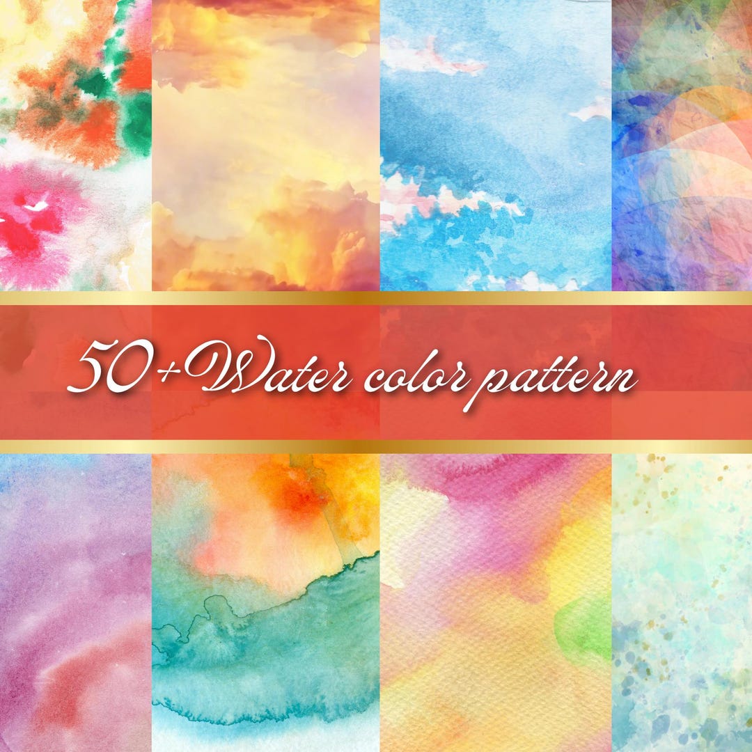 Watercolor Texture Digital Papers, Watercolor Digital Paper Pack ...