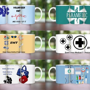 55+ EMT Mug Wrap Bundle, Emergency Medical Technician Mug Wrap ...