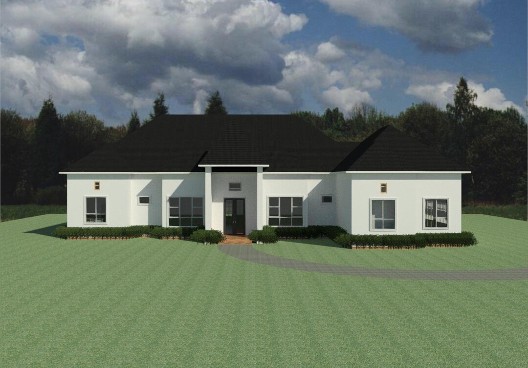 Modern House Plan - Spacious 4BR, 5BA Layout | Open Concept ...