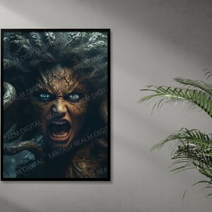 Gorgon's Lair: Medusa's Haunting Beauty in the Depths of the Earth - Etsy