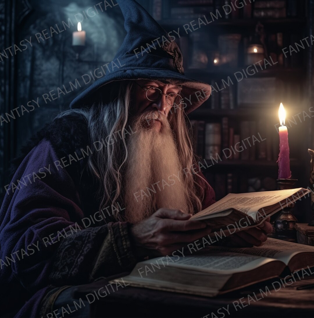 The Enchanting Scholar: A Wizard's Quest for Knowledge - Etsy