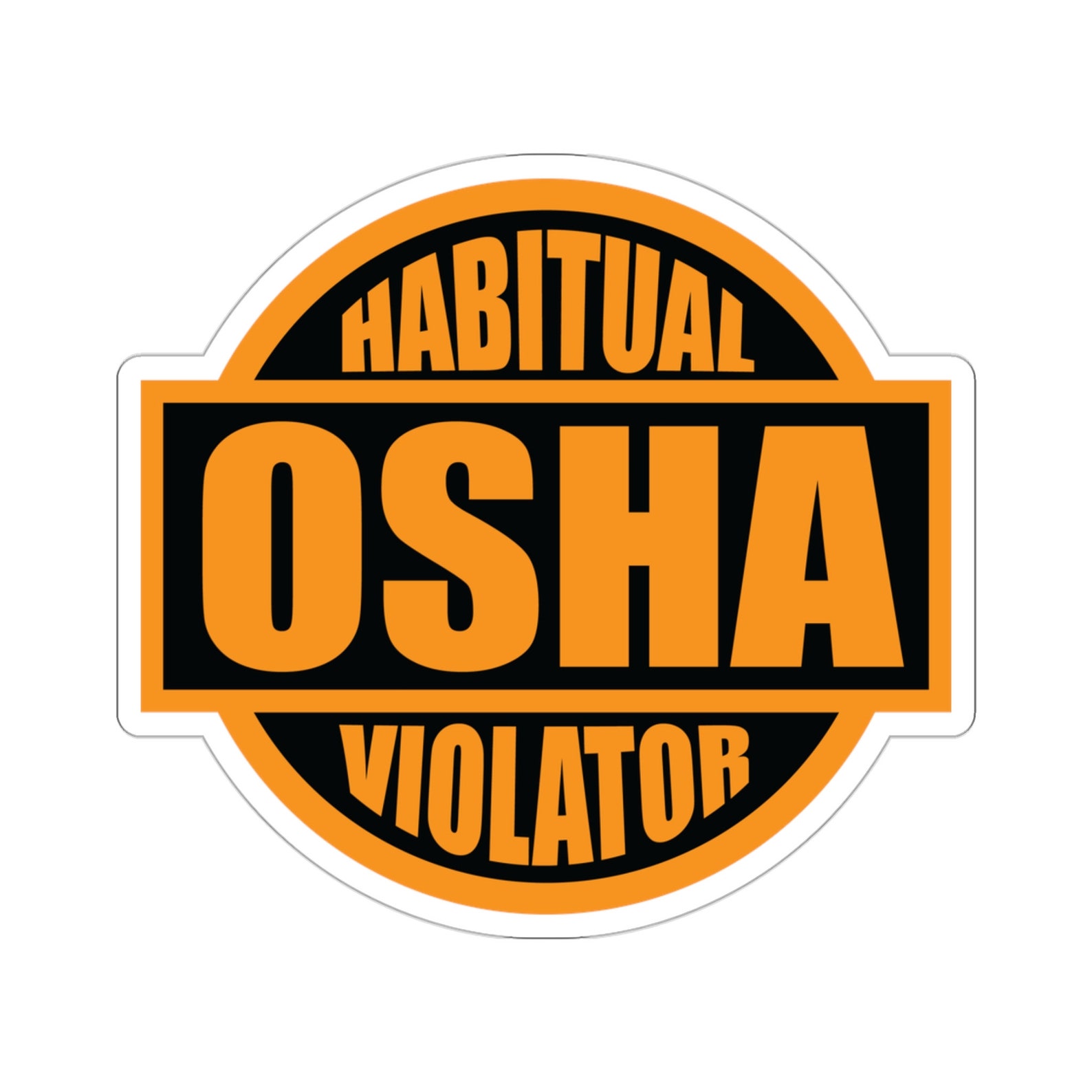 OSHA Violator - Orange - 2 or 3" Sticker | Hardhat or Laptop Sticker - Etsy