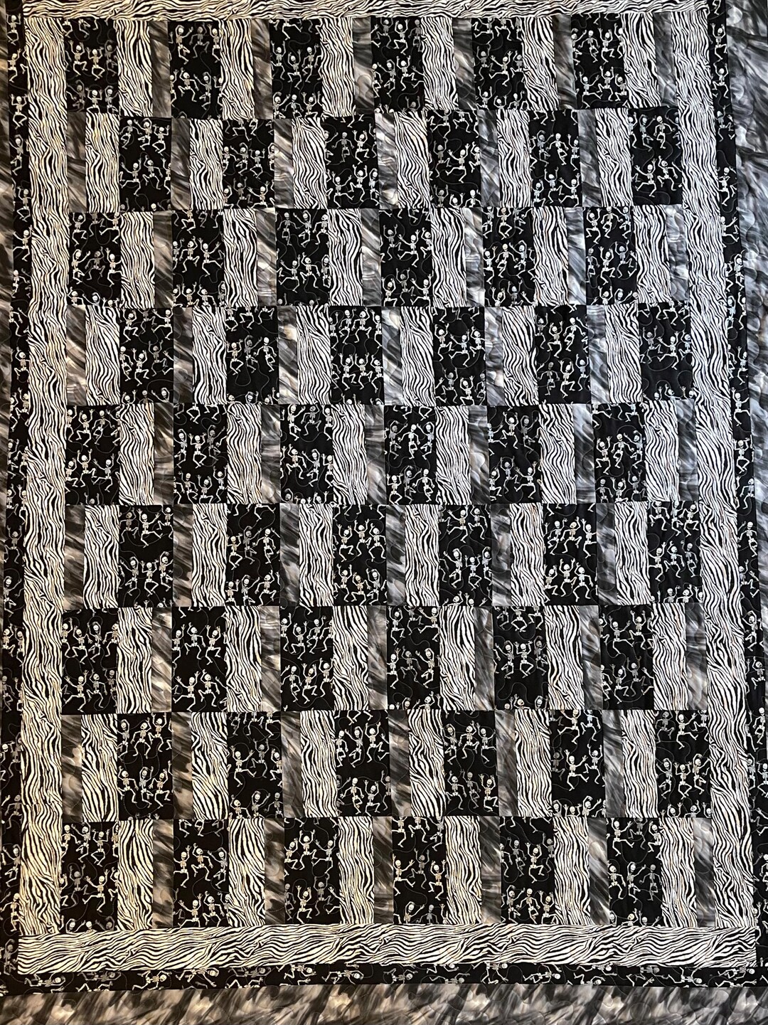 Skeleton Quilt - Flannel Backing - Etsy