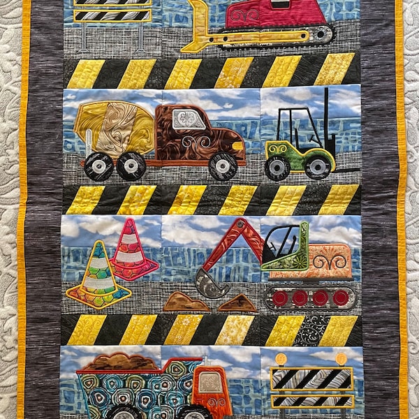 Construction Quilt - Etsy