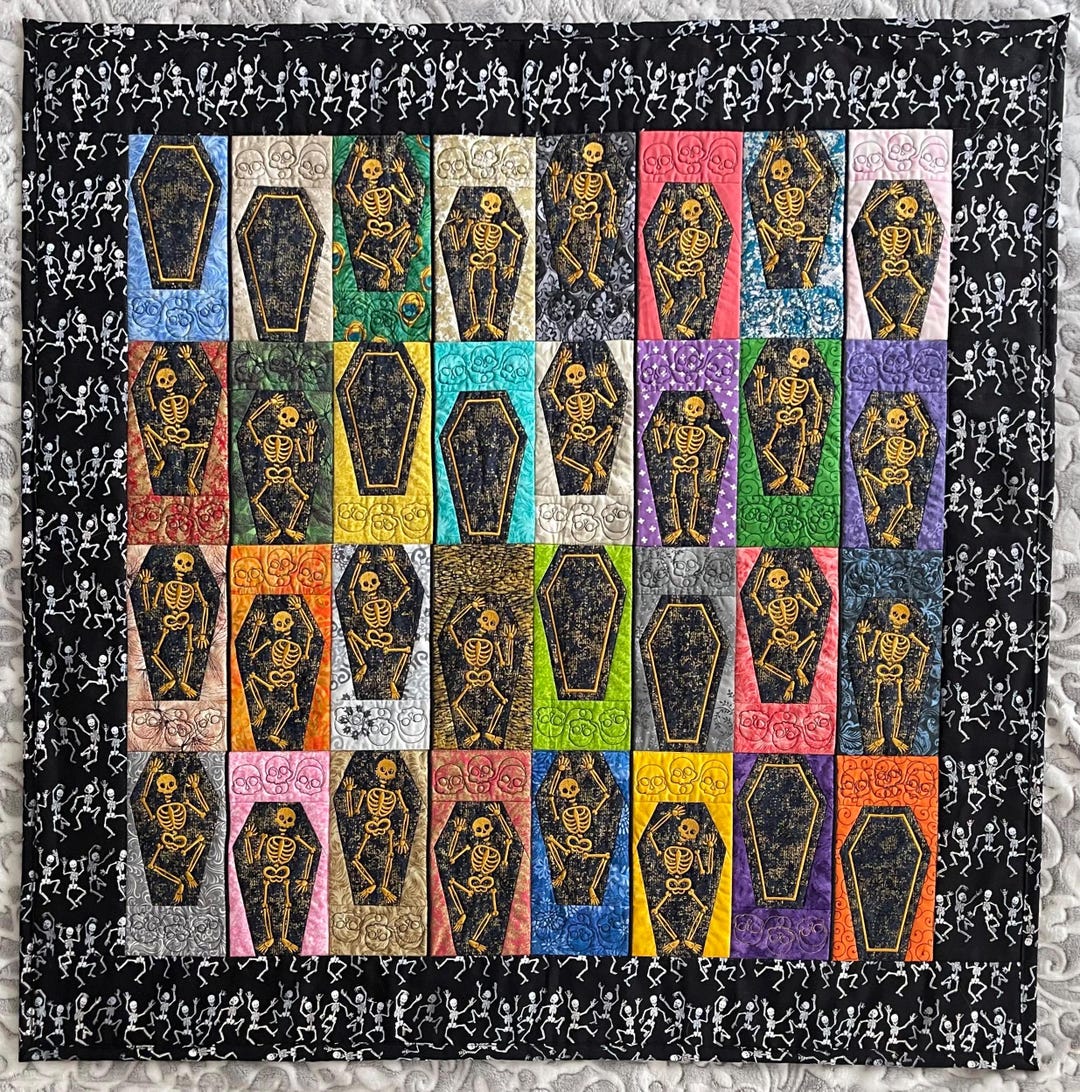 Silly Skeletons Quilt - Etsy