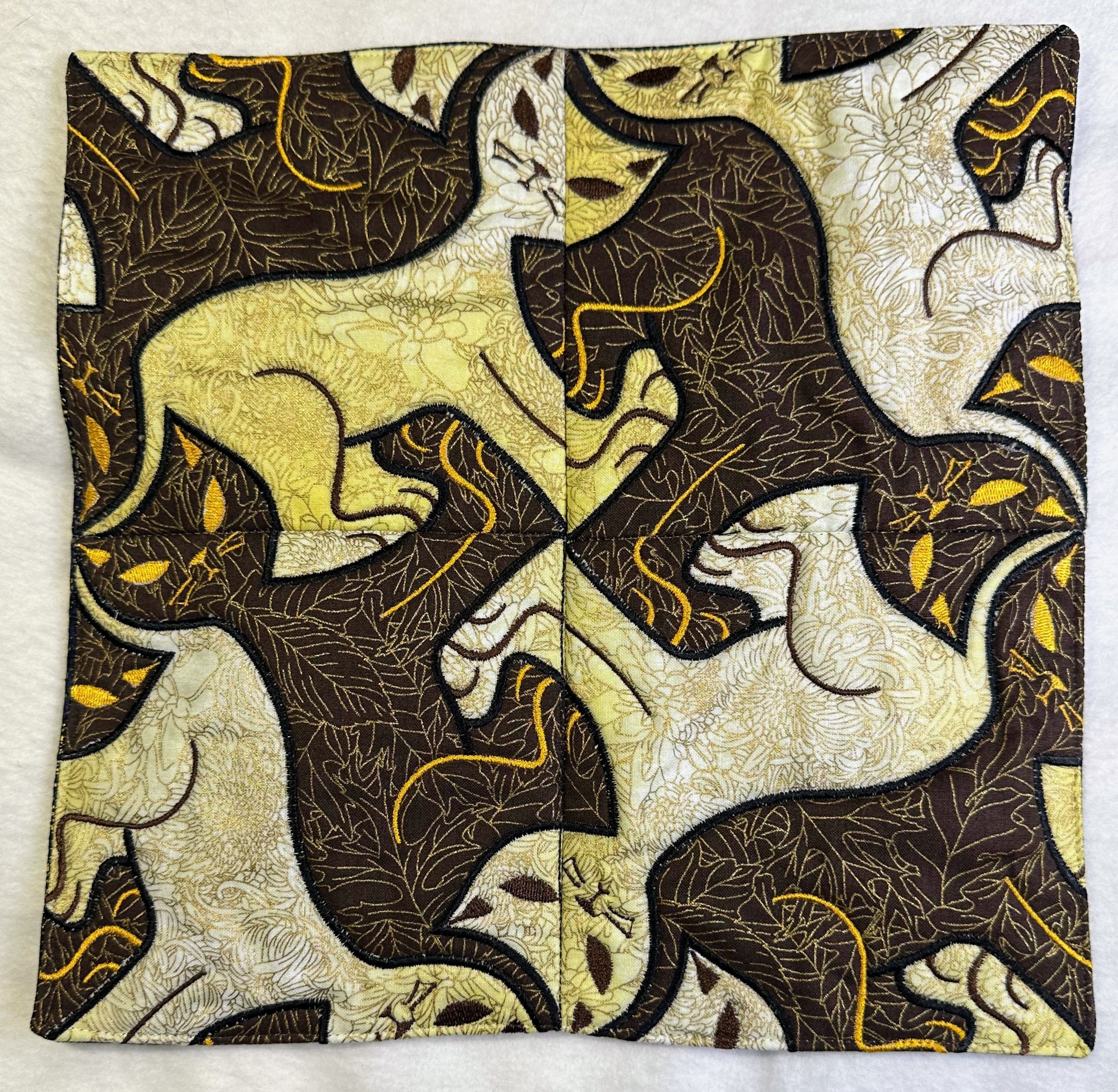 Escher's Cat Wall Hanging/table Topper - Etsy