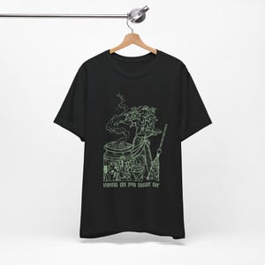 Green Witch T-shirt: Grunge Fairycore Woodcut Print Top Alt Clothing ...