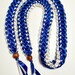 Blue & White Ribbon Lei Double Braided Open Style Graduation Stole 65 ...