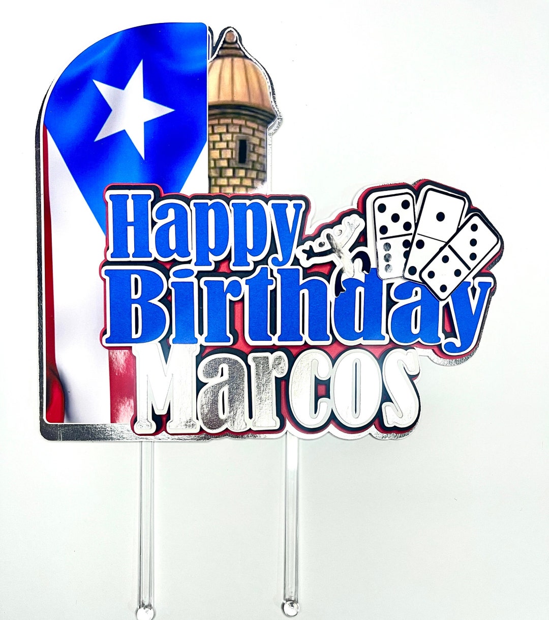 Cake Topper Puerto Rico Puerto Rican Cake Decoration Island - Etsy