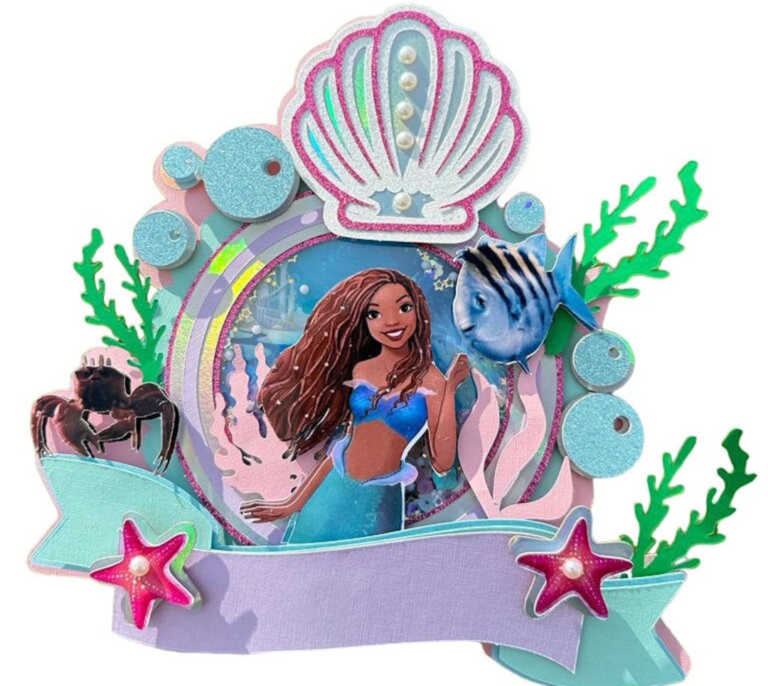 CAKE TOPPER Mermaid, Little Mermaid Cake Decoration, Cake Topper Litter ...