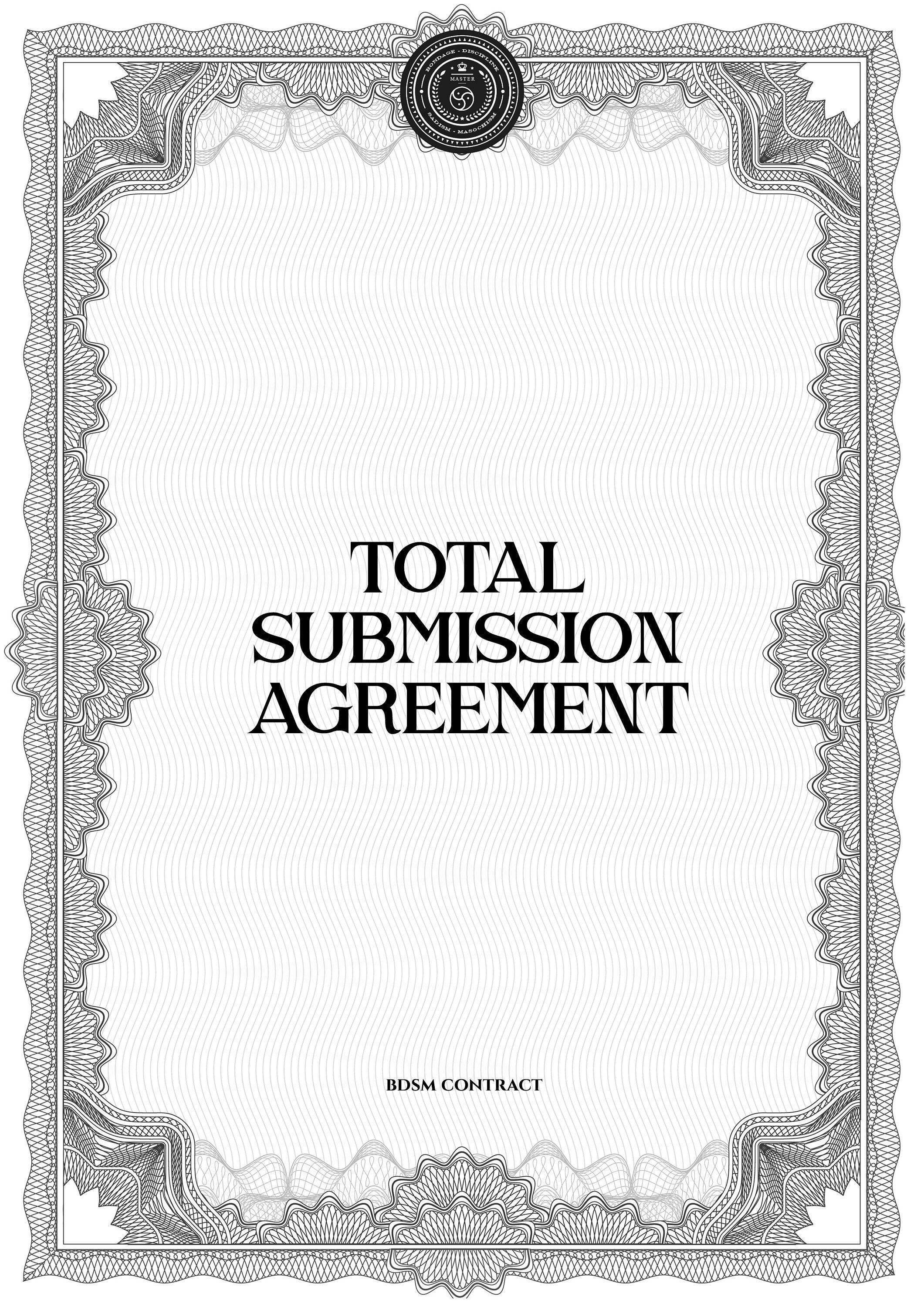 BDSM Contract PDF printable & Digital Signing Submissive Contract Gift Fetish Sexy - Etsy