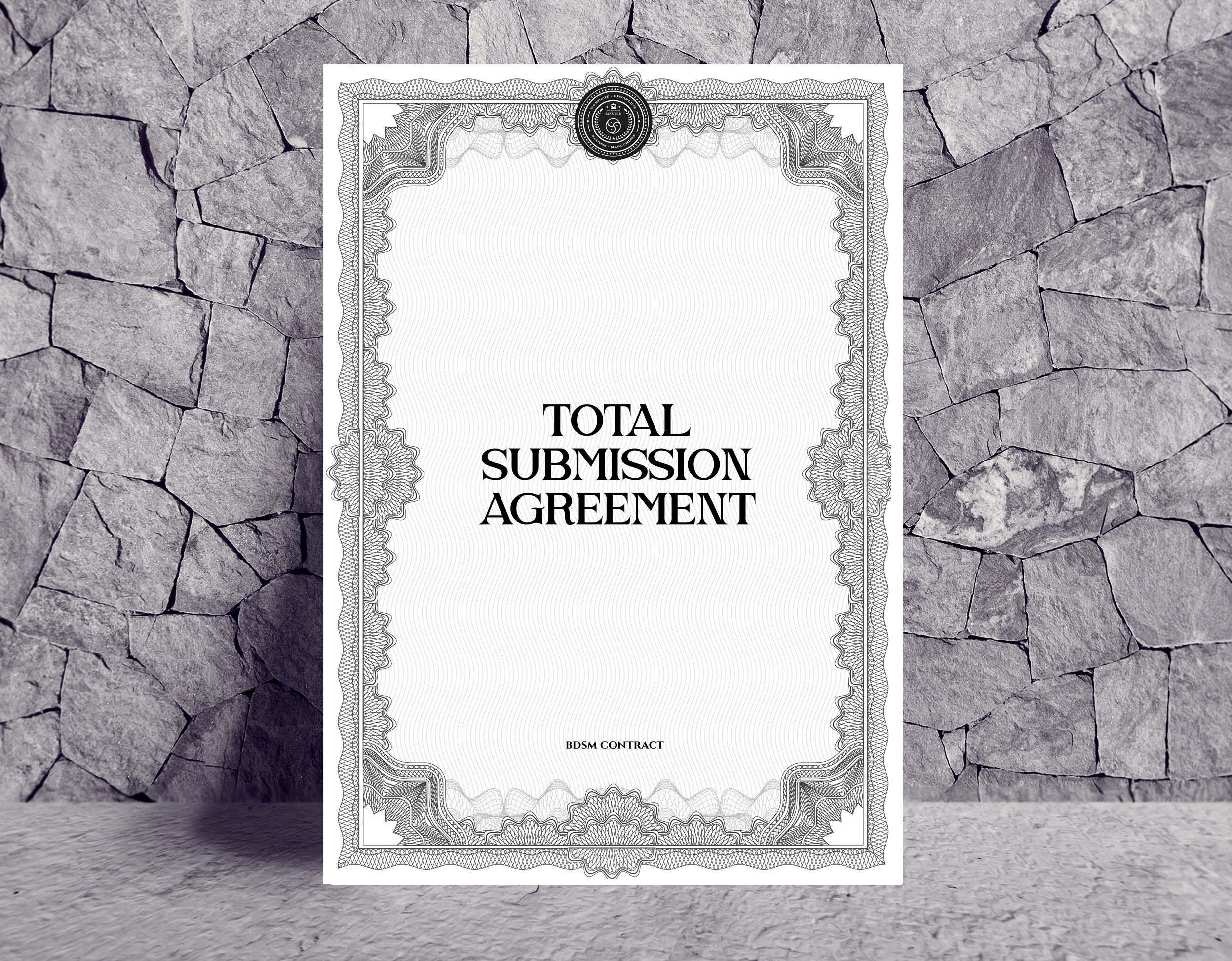 BDSM Contract PDF printable & Digital Signing Submissive Contract Gift ...