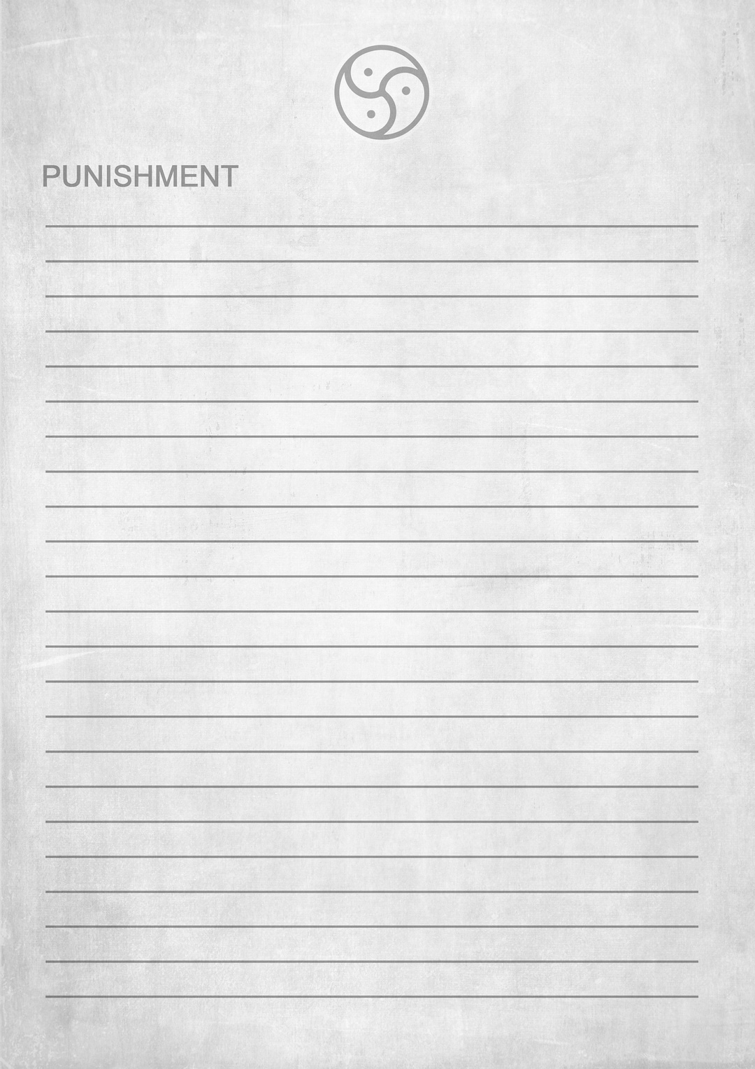 BDSM Punishment A4 Paper Template for Printing - Etsy