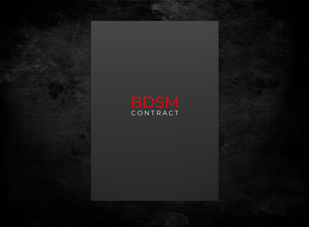 BDSM Contract Modern PDF printable & Digital Signing Submissive Contract Gift Fetish - Etsy