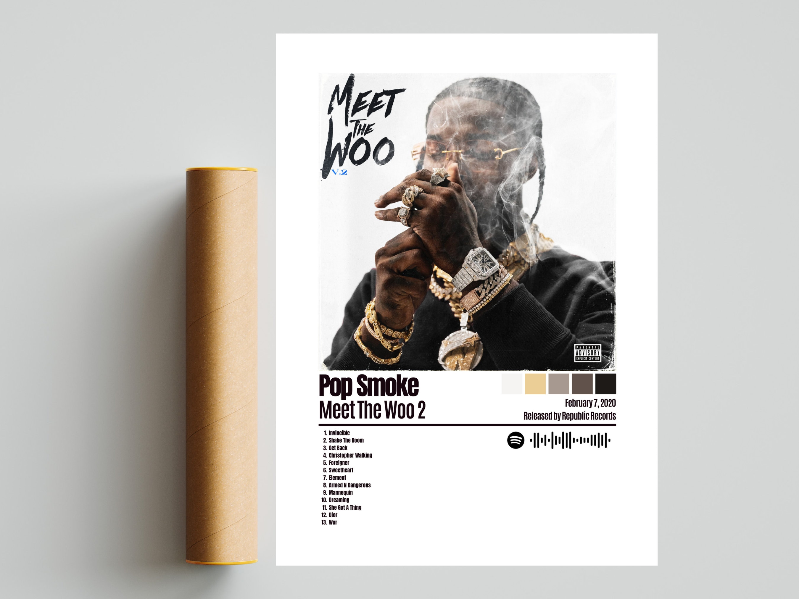 Pop Smoke Poster Meet the Woo 2 Poster Album Cover Poster - Etsy