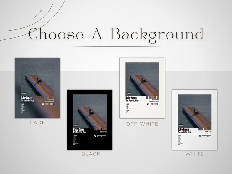 SET OF 5 Custom Tracklist Posters Music Posters Album - Etsy