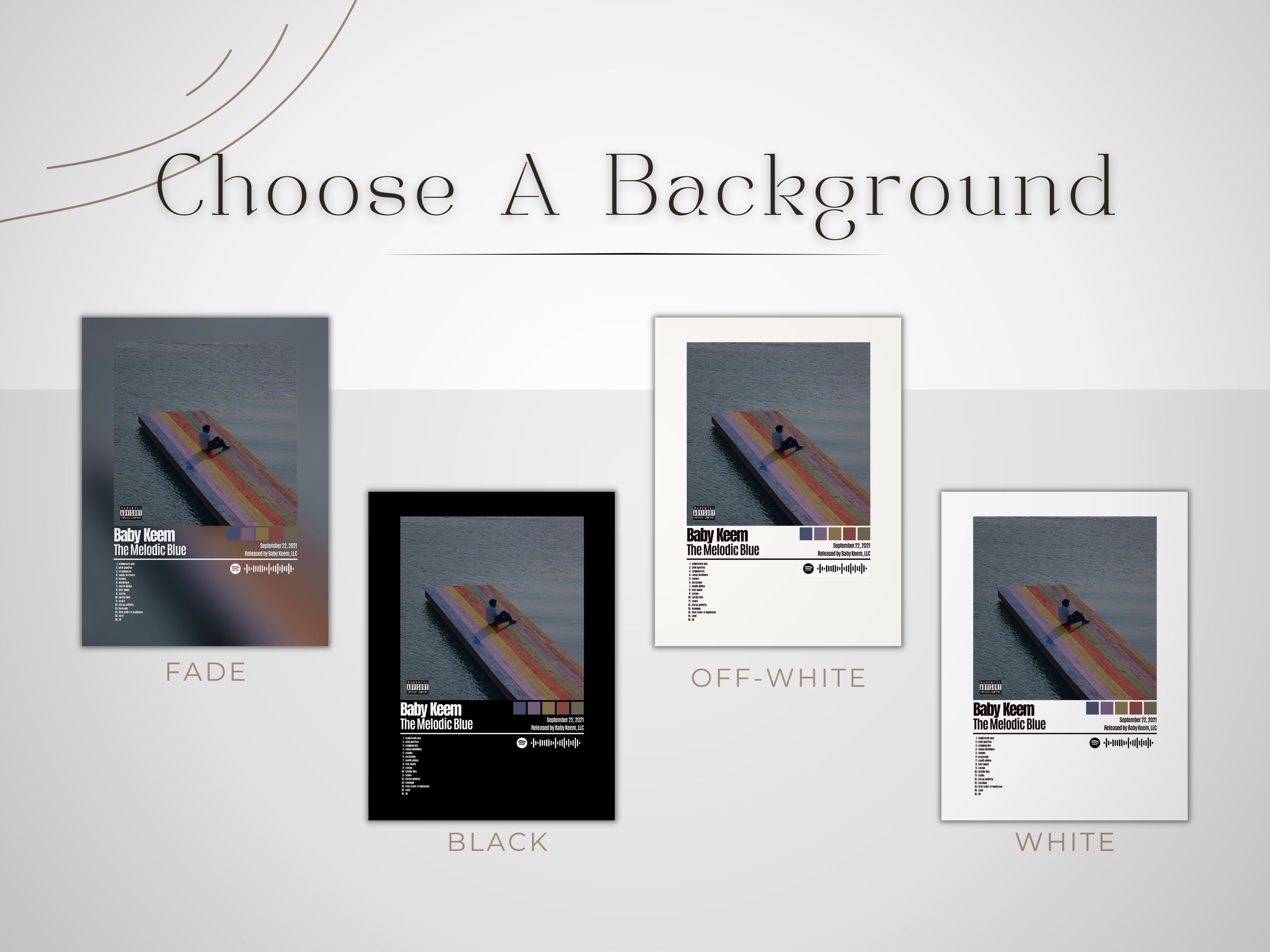 SET OF 5 Custom Tracklist Posters Music Posters Album - Etsy