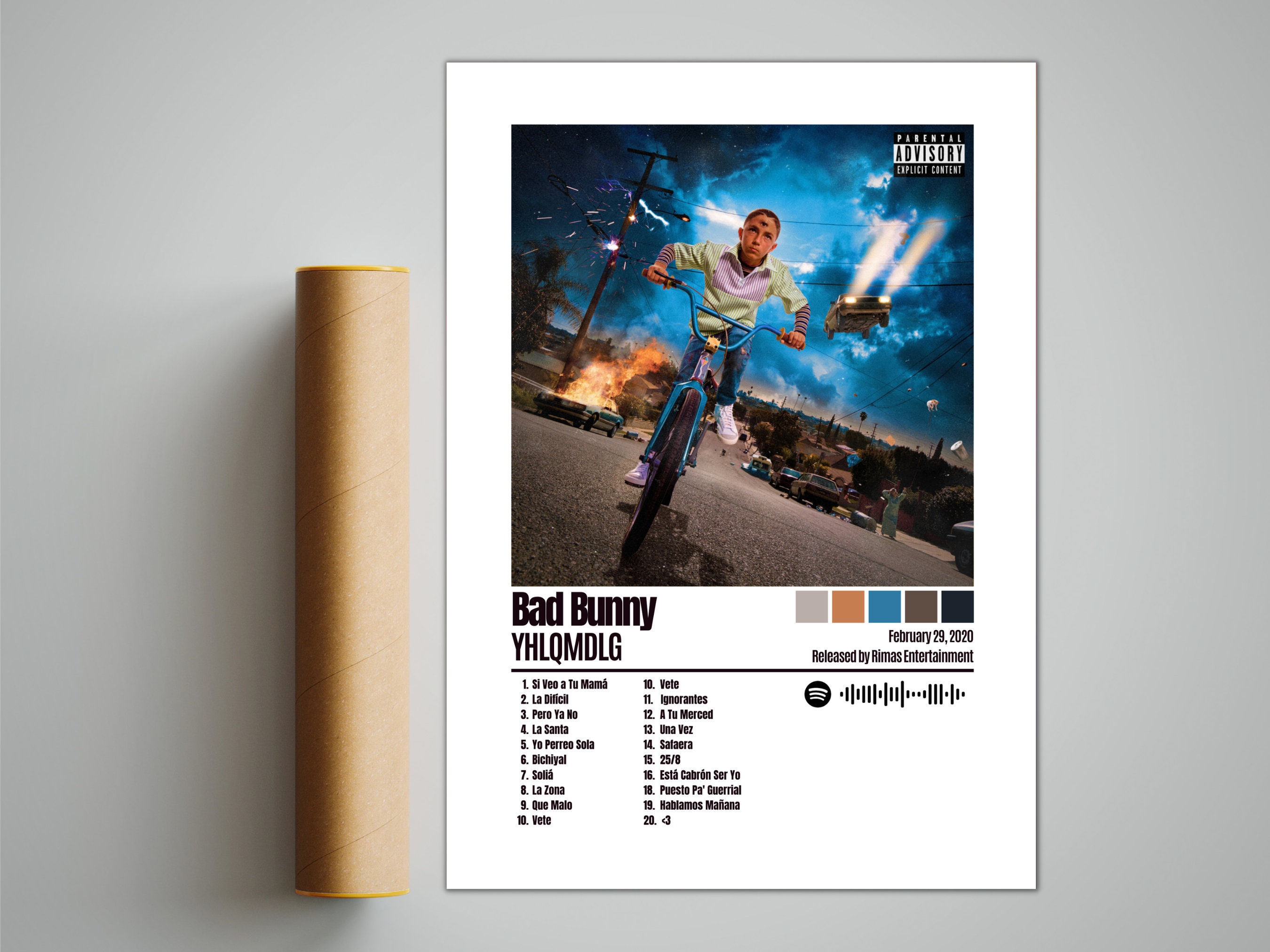 Bad Bunny Poster YHLQMDLG Poster Album Cover Poster / Poster Print Wall ...