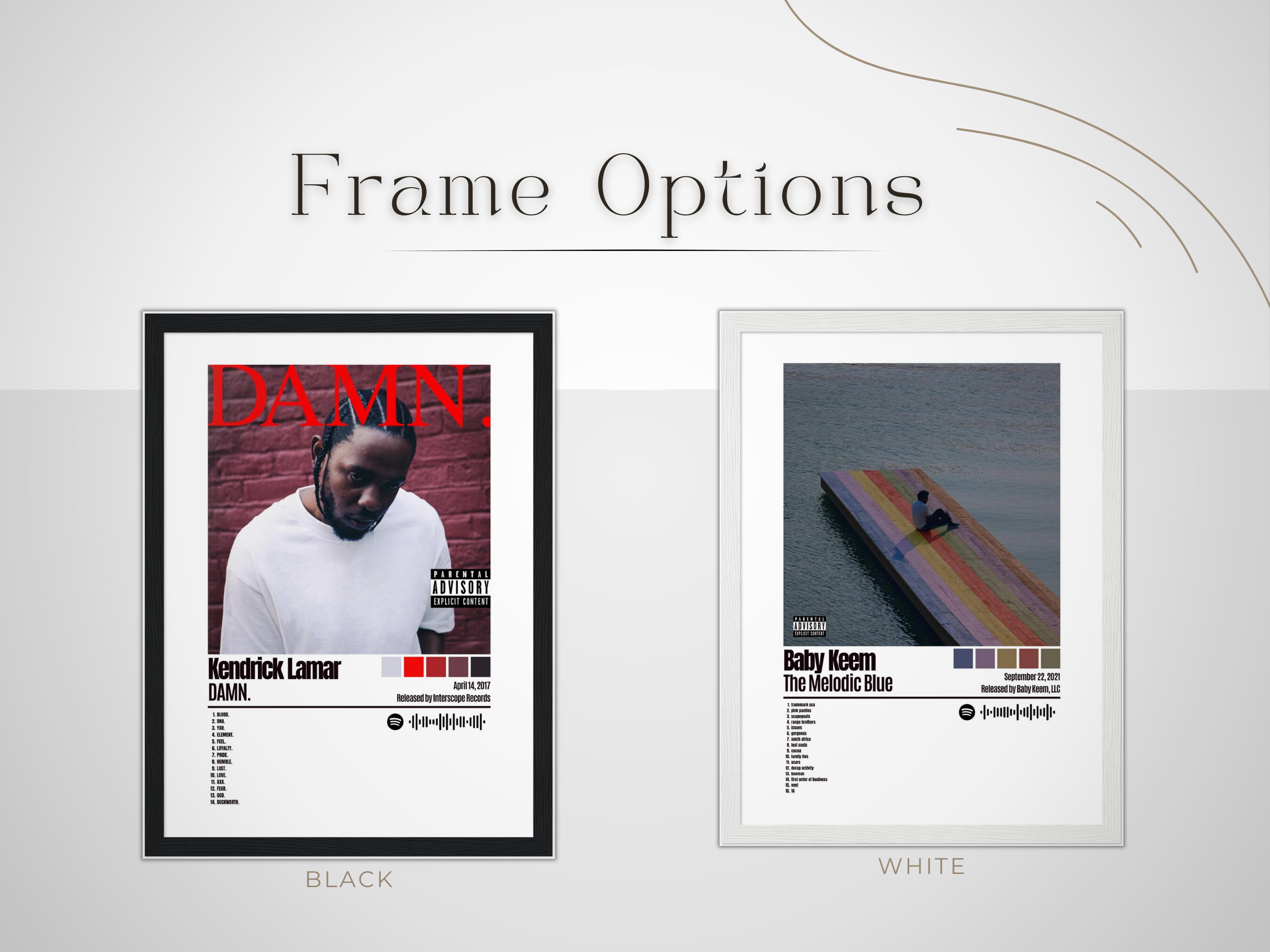 SET OF 5 Custom Tracklist Posters Music Posters Album - Etsy