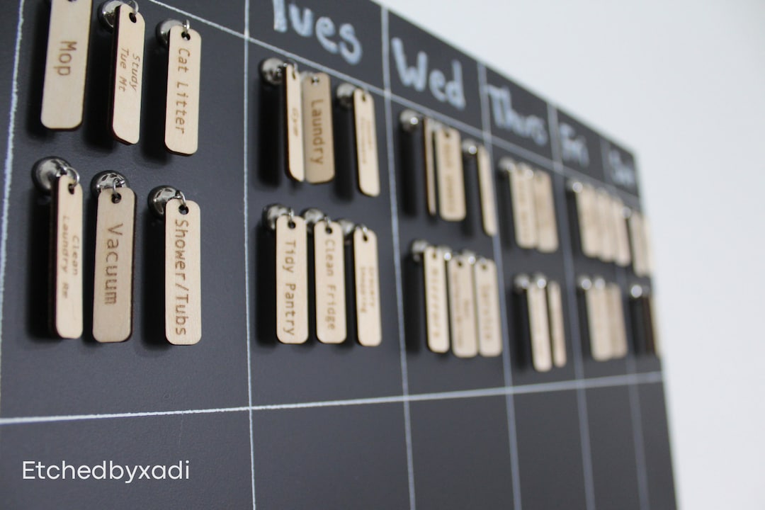 Tidy Tags- Magnetic Task Tags for Calendar (compatible With a Magnetic ...