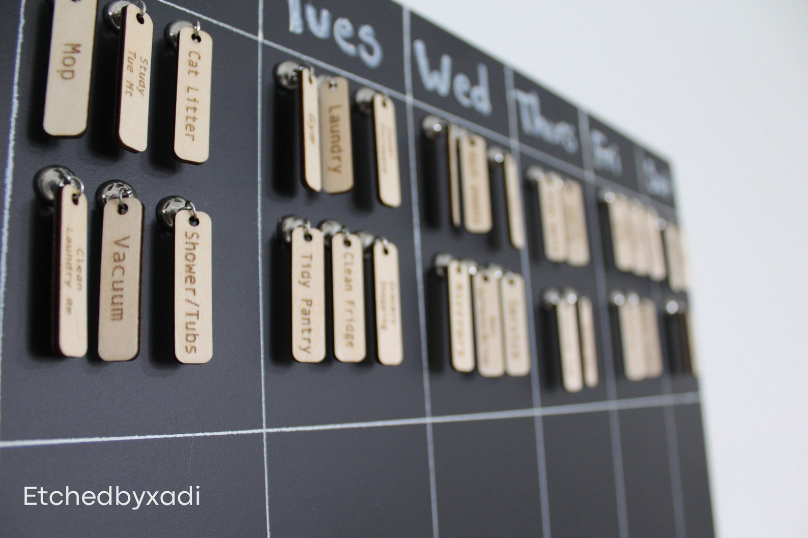 Tidy Tags- Magnetic Task Tags for Calendar (compatible With a Magnetic ...