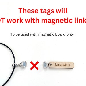 Tidy Tags- Magnetic Task Tags for Calendar (compatible With a Magnetic ...