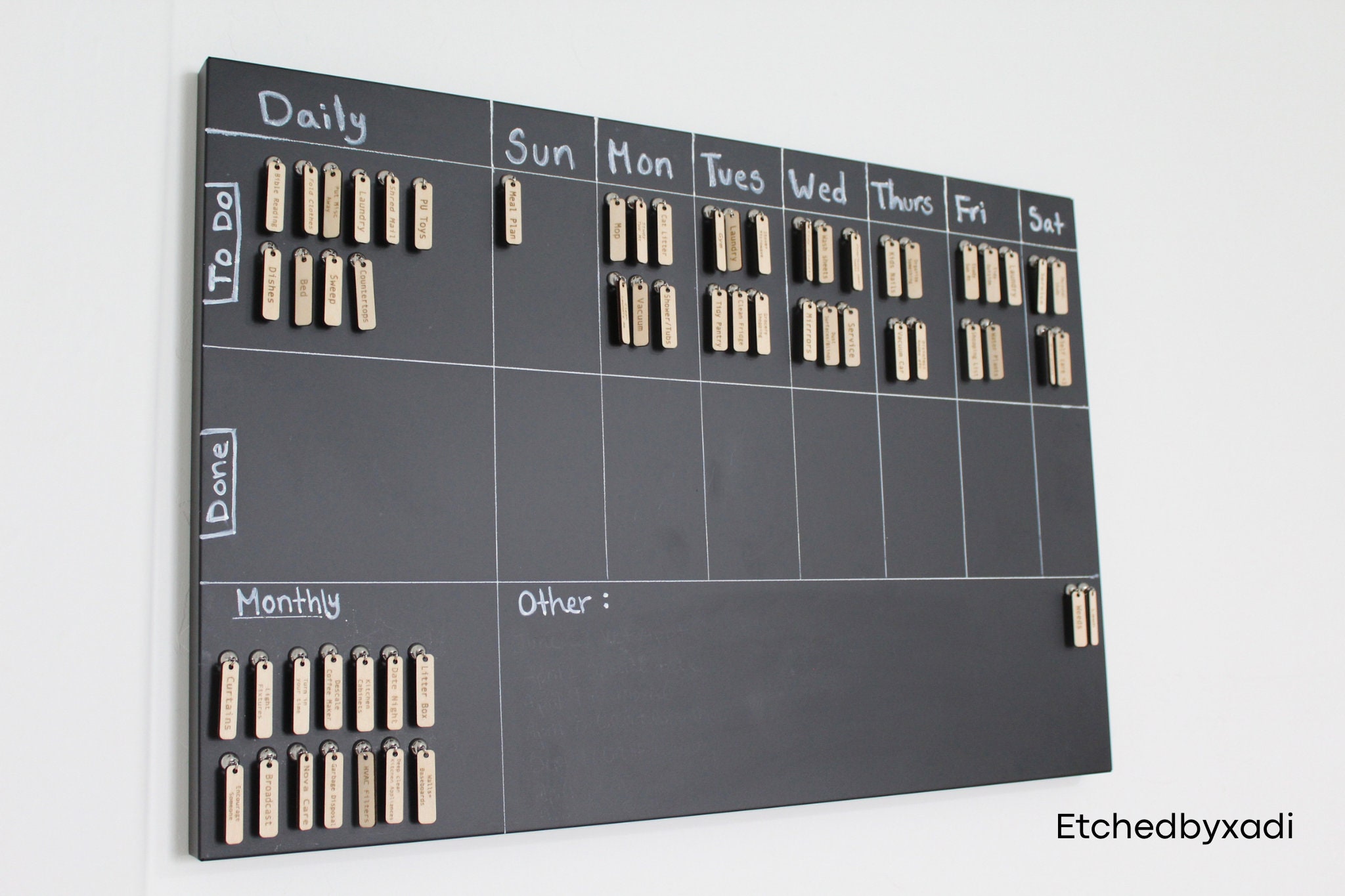 Tidy Tags- Magnetic Task Tags for Calendar (compatible With a Magnetic ...