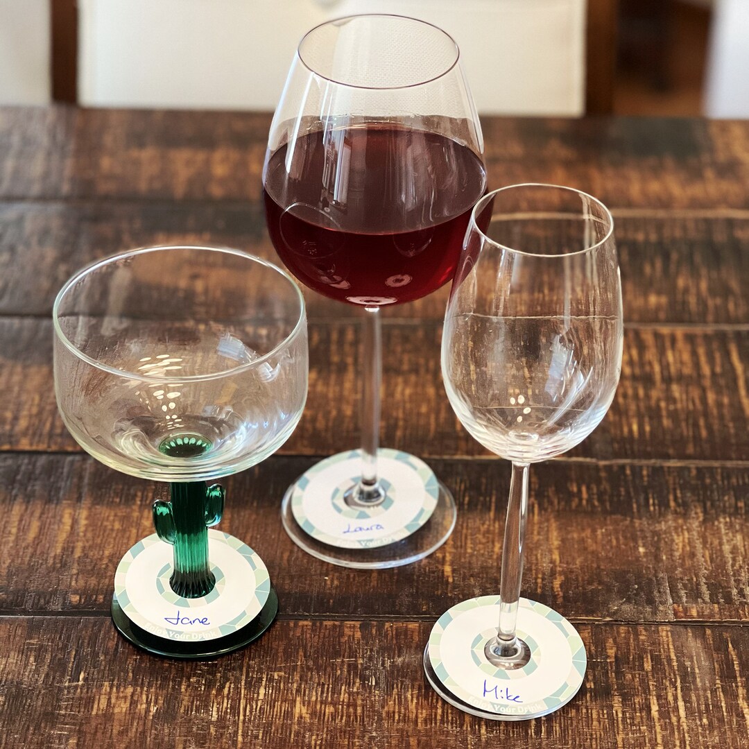Stemware Name Tags - Enjoy Your Drink - (48 Tags) - Etsy