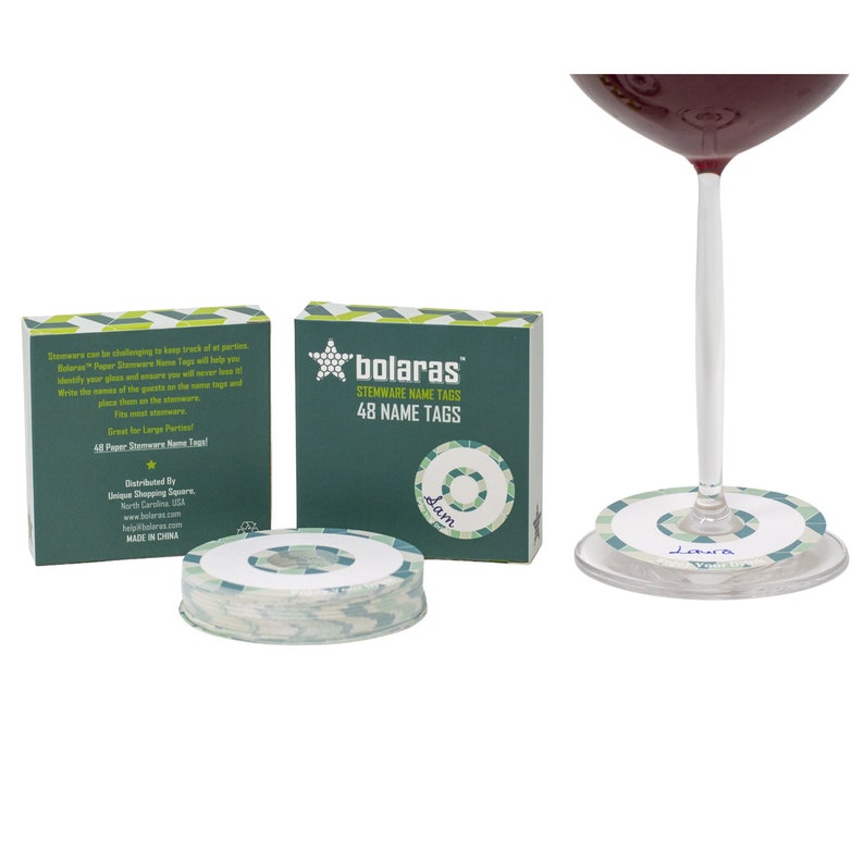 Stemware Name Tags - Enjoy Your Drink - (48 Tags) - Etsy