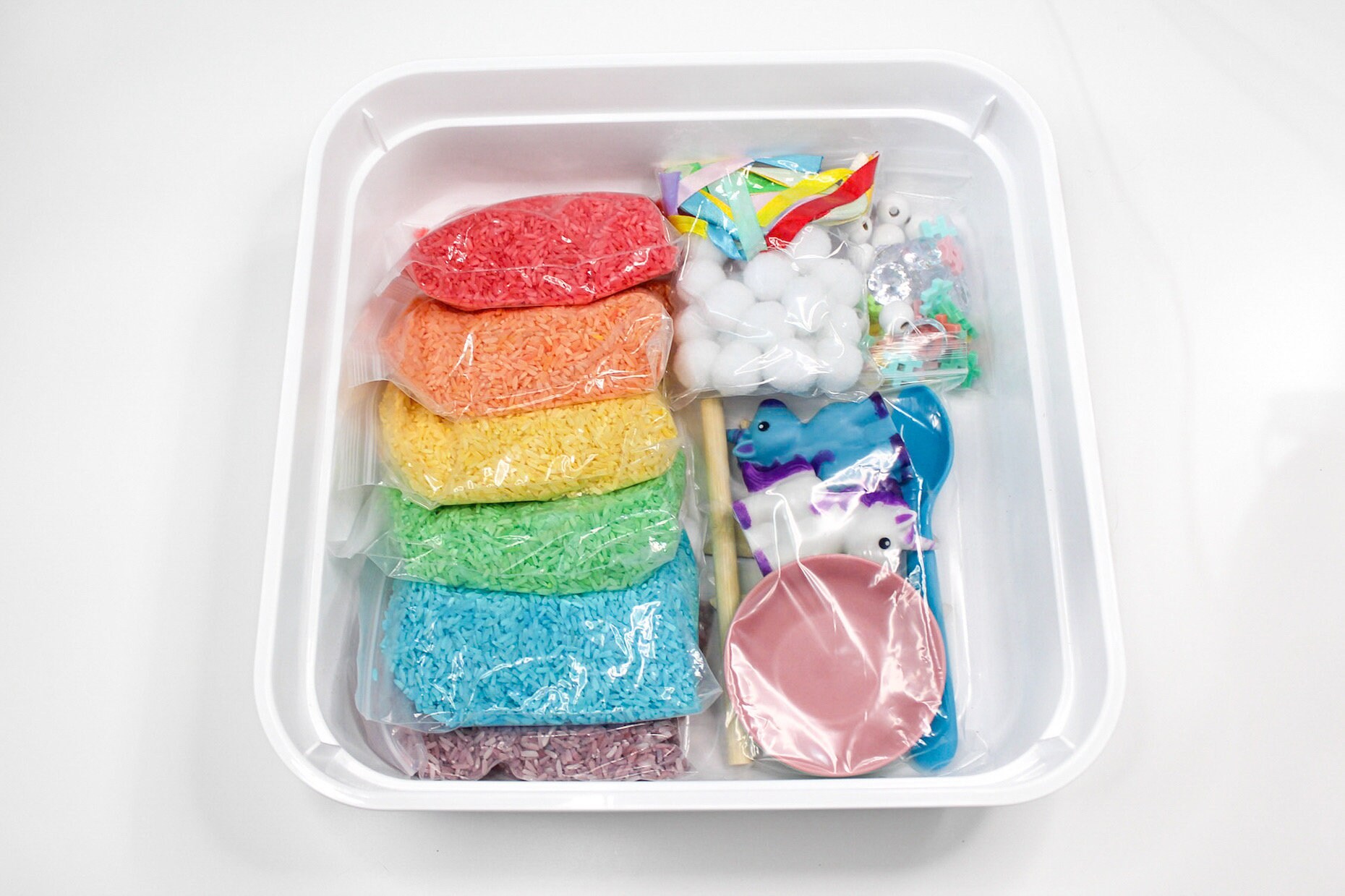 Rainbow Unicorn Sensory Bin | Kids Activity Box | Sensory Play ...