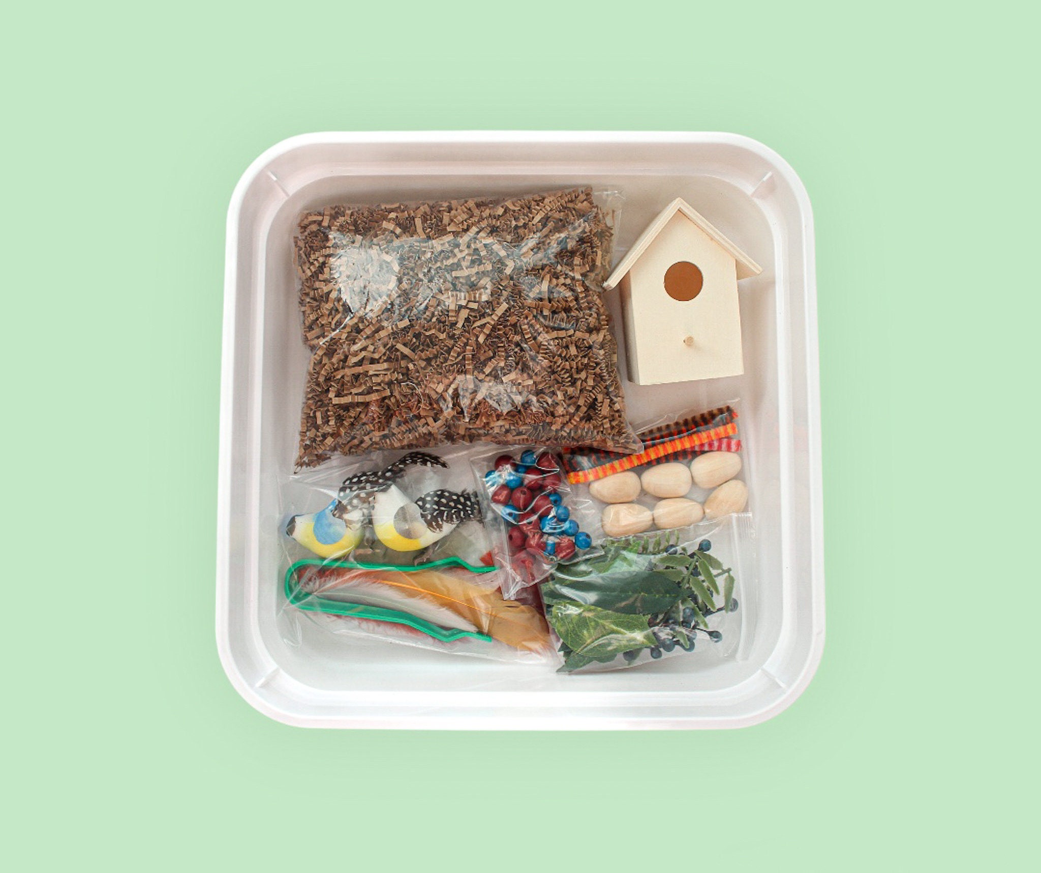 Bird's Nest Sensory Bin Kids Activity Box Sensory Play Toddler ...