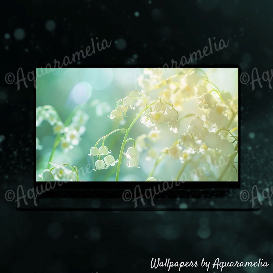 Sunny Spring Flower Desktop Background, Beautiful Lily of the Valley ...