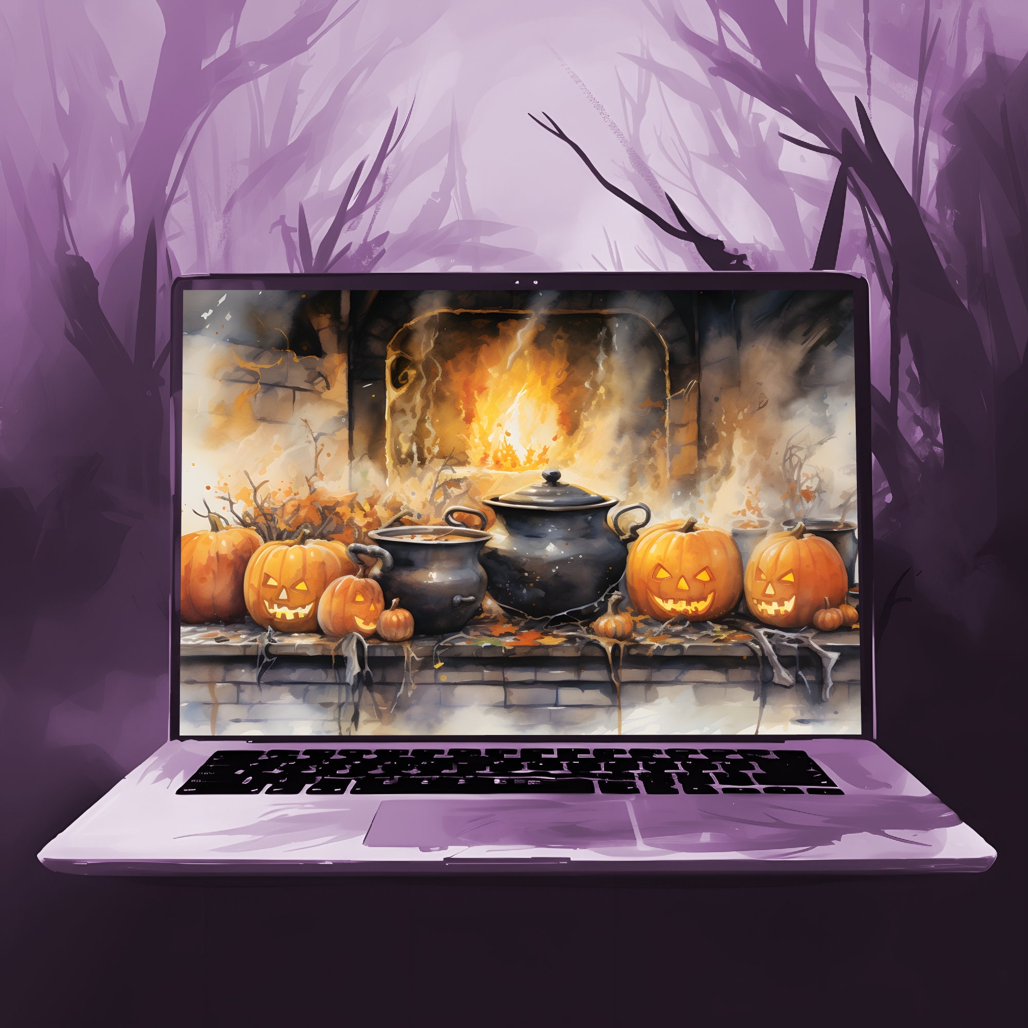 Magical Potions 2 Desktop Wallpapers, Bundle of 8 Witch Brewing ...