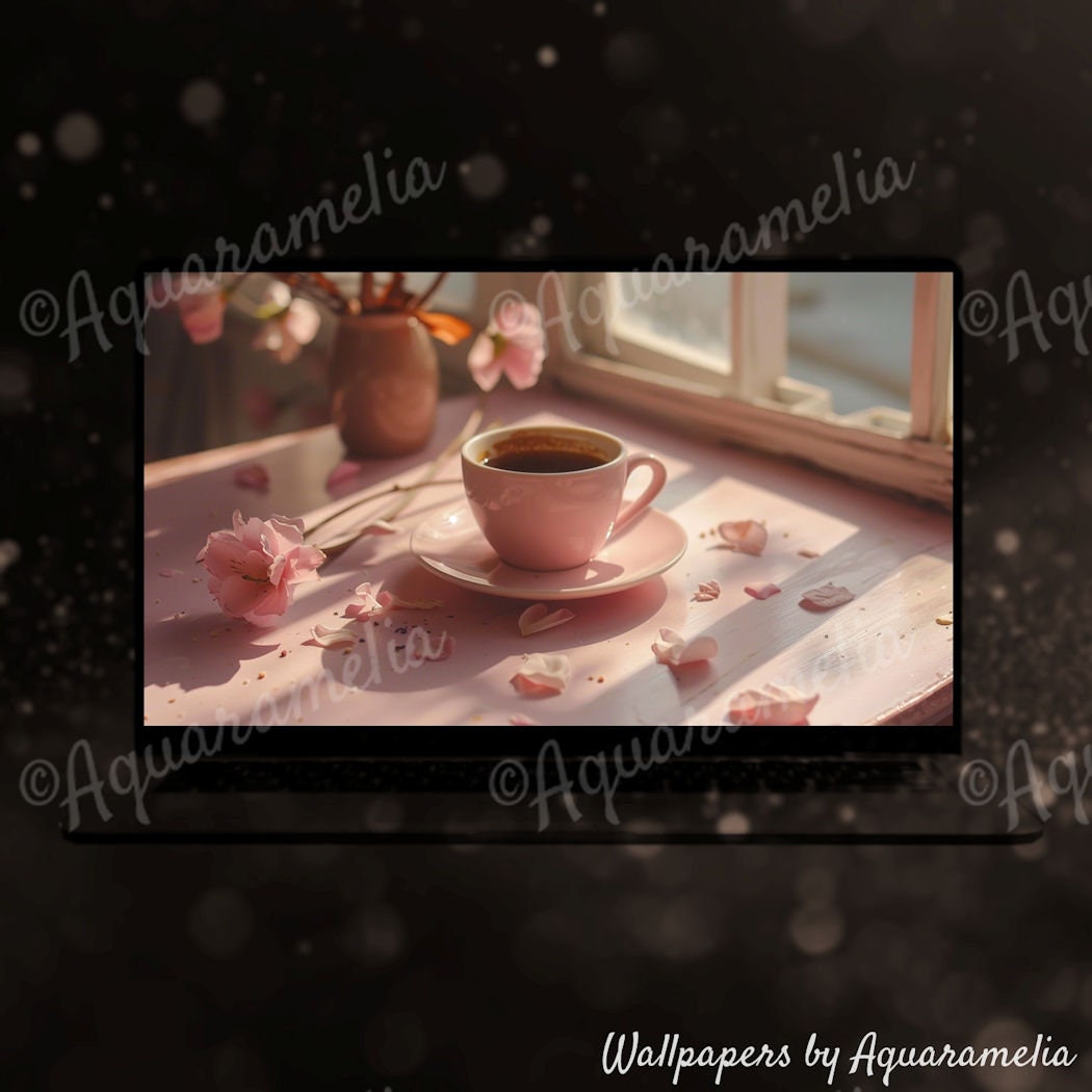 Coffee Time Desktop Background, Beautiful Morning Wallpaper, Cafe ...