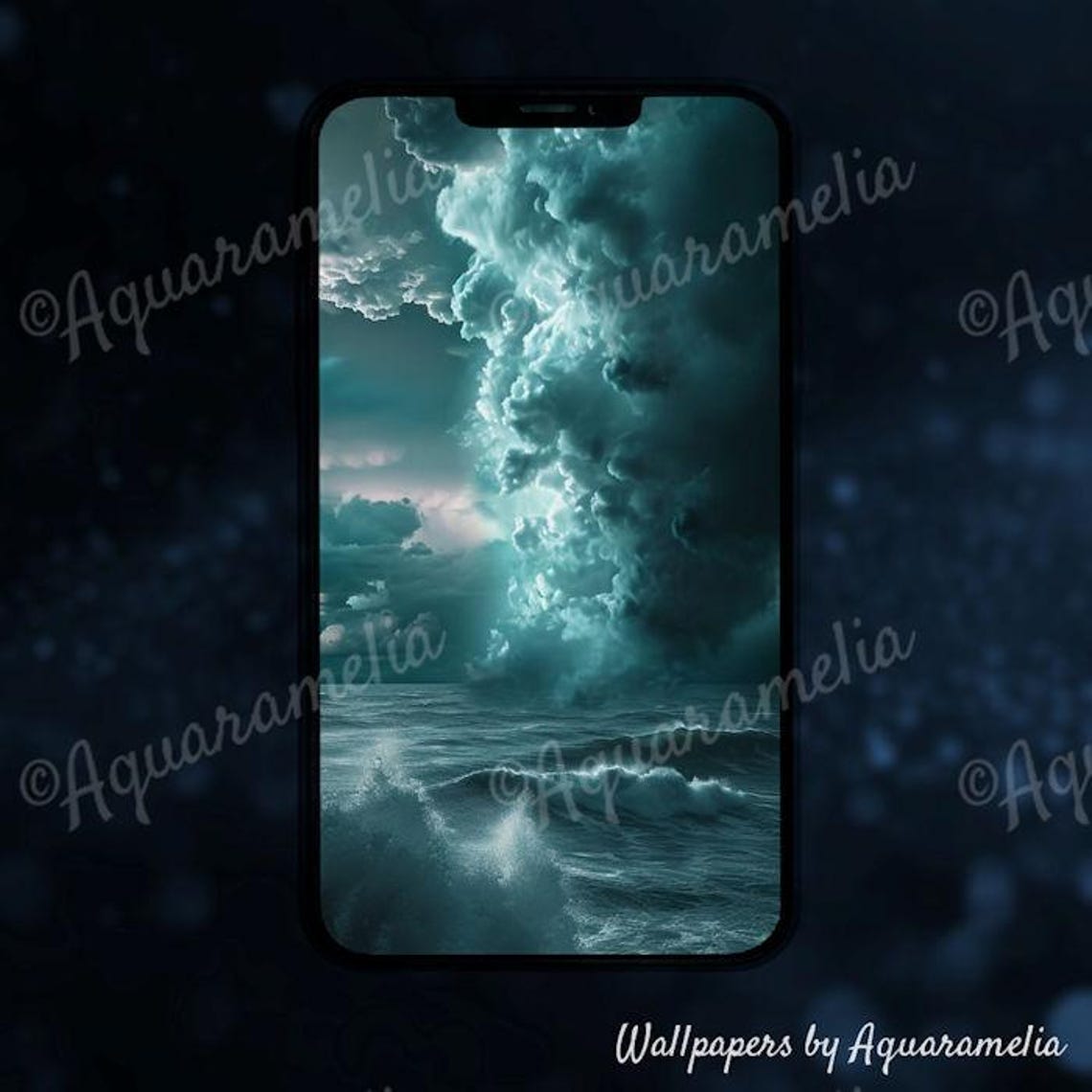 Thunderstorm Aesthetic Smartphone Background, Storm Rain Phone ...