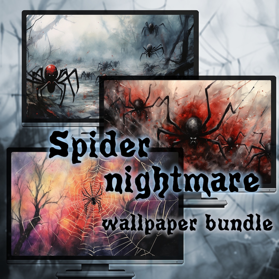 Spider Nightmare Desktop Wallpapers, Bundle of 9 Scary Creepy Crawlies ...