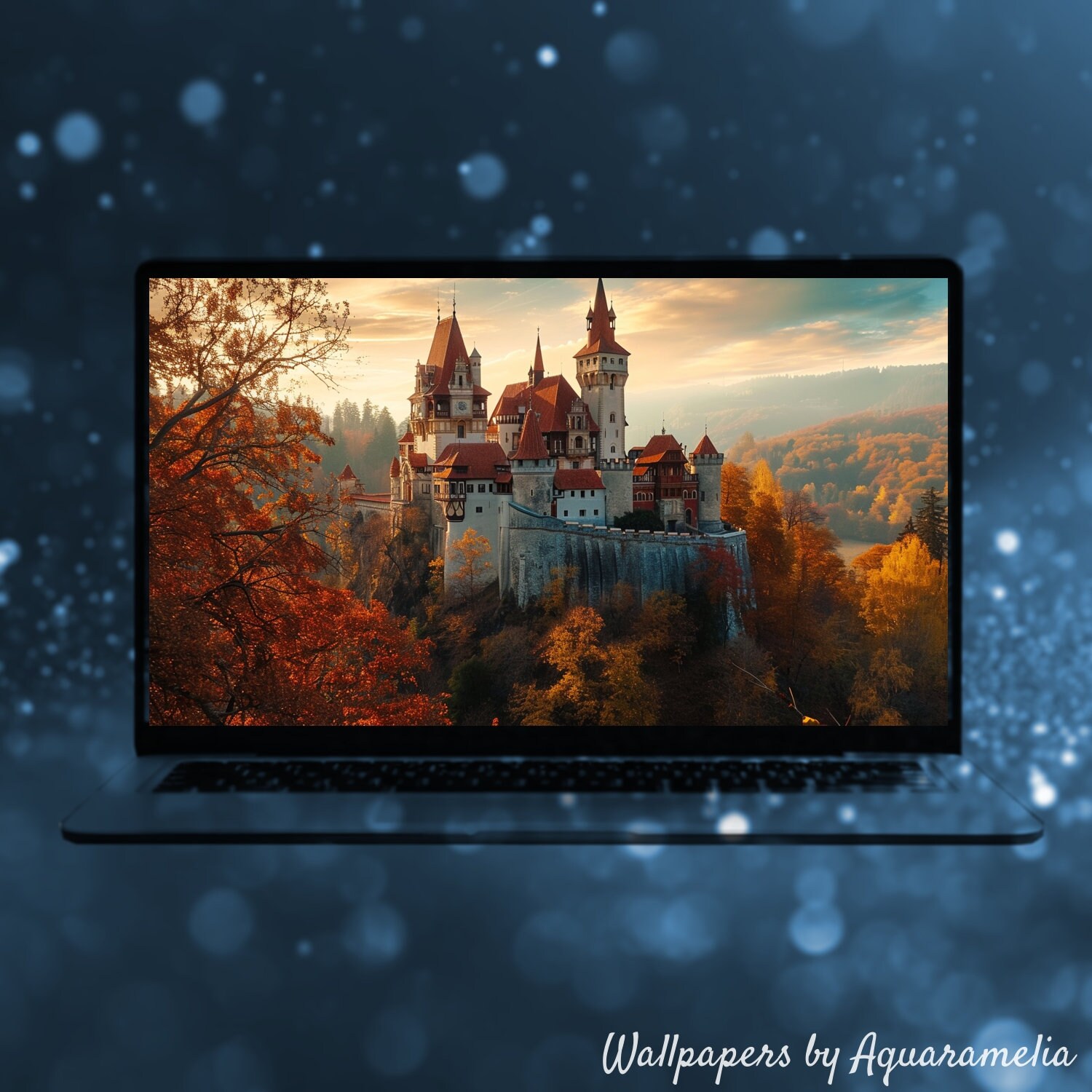 Medieval Fantasy Background, Beautiful Castle Landscape Background ...