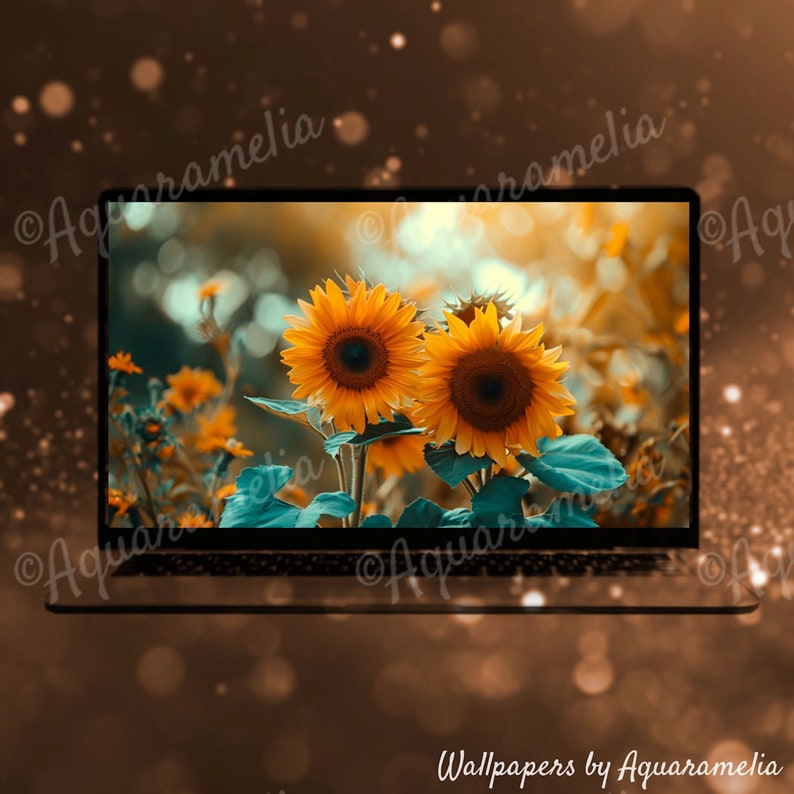 Summer Desktop Background, Beautiful Sunflowers Wallpaper, Nature ...