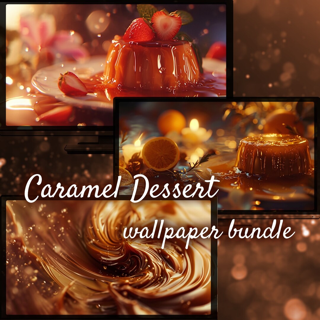 Delicious Caramel Dessert Background, Sweet Food Desktop Wallpapers ...