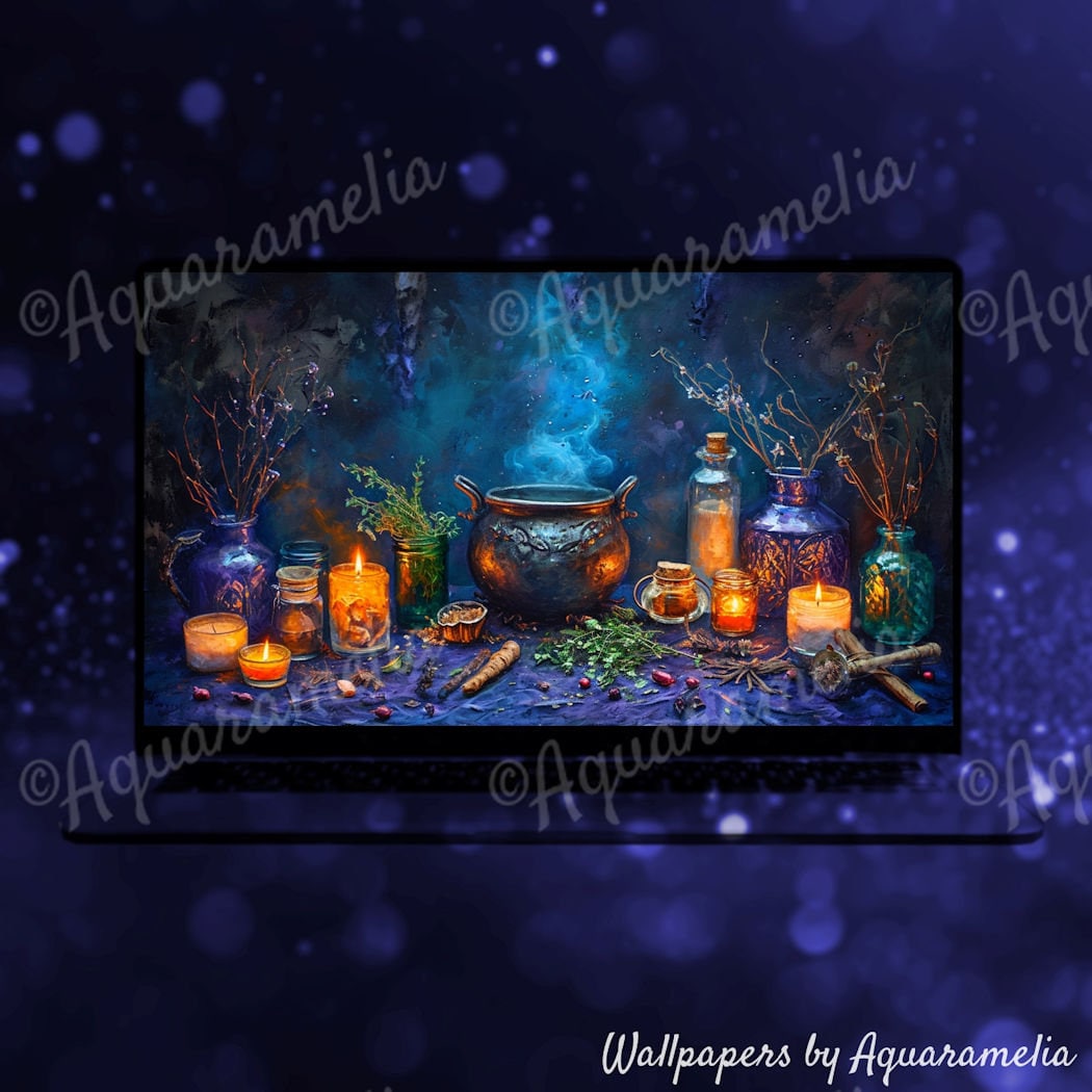 Witch Cauldron Background, Sorcery Desktop Wallpapers, RPG Fantasy ...