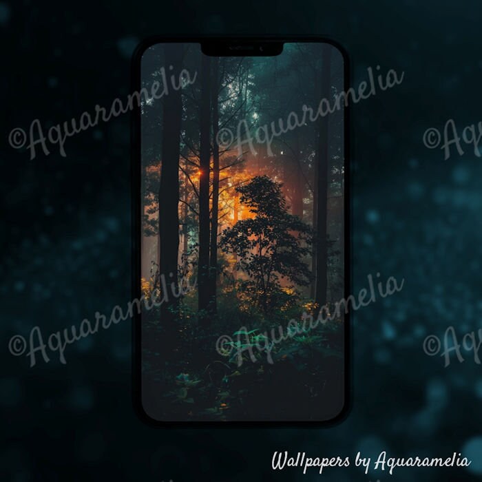 Enchanted Magic Forest Aesthetic Smartphone Background, Fantasy Phone ...