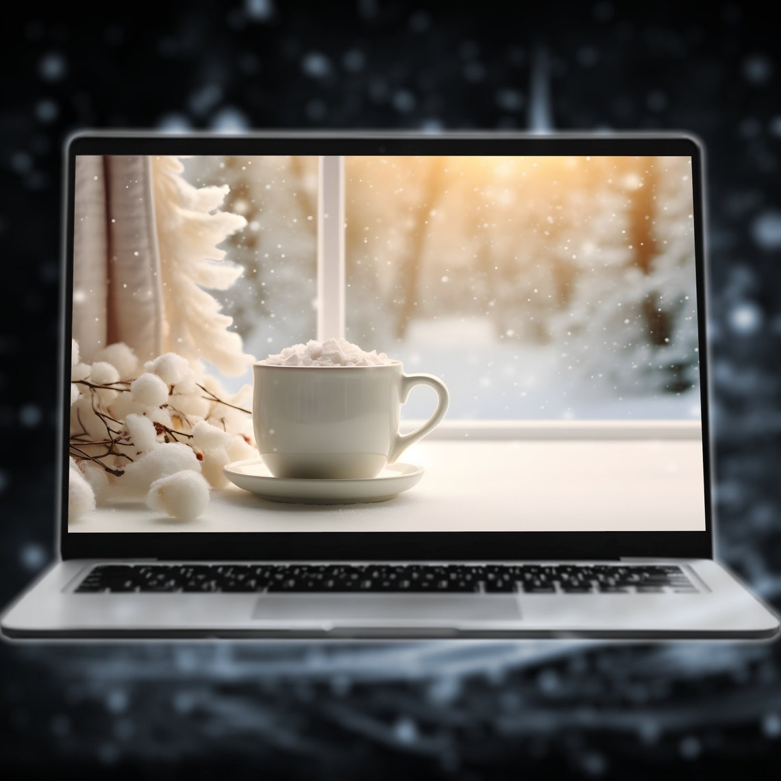 Snowing Day Coffee, Winter Background, Winter Wallpaper for Desktop ...