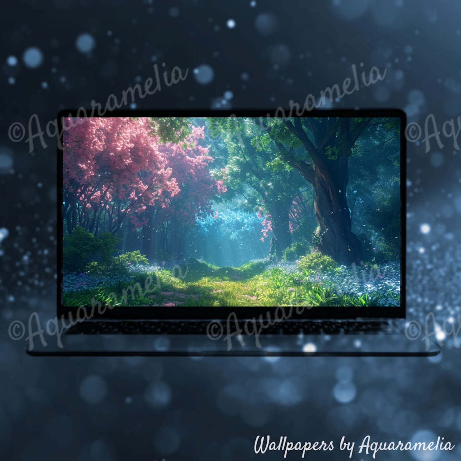 Enchanted Forest Desktop Background, Spring Wallpaper Flowers, Summer ...