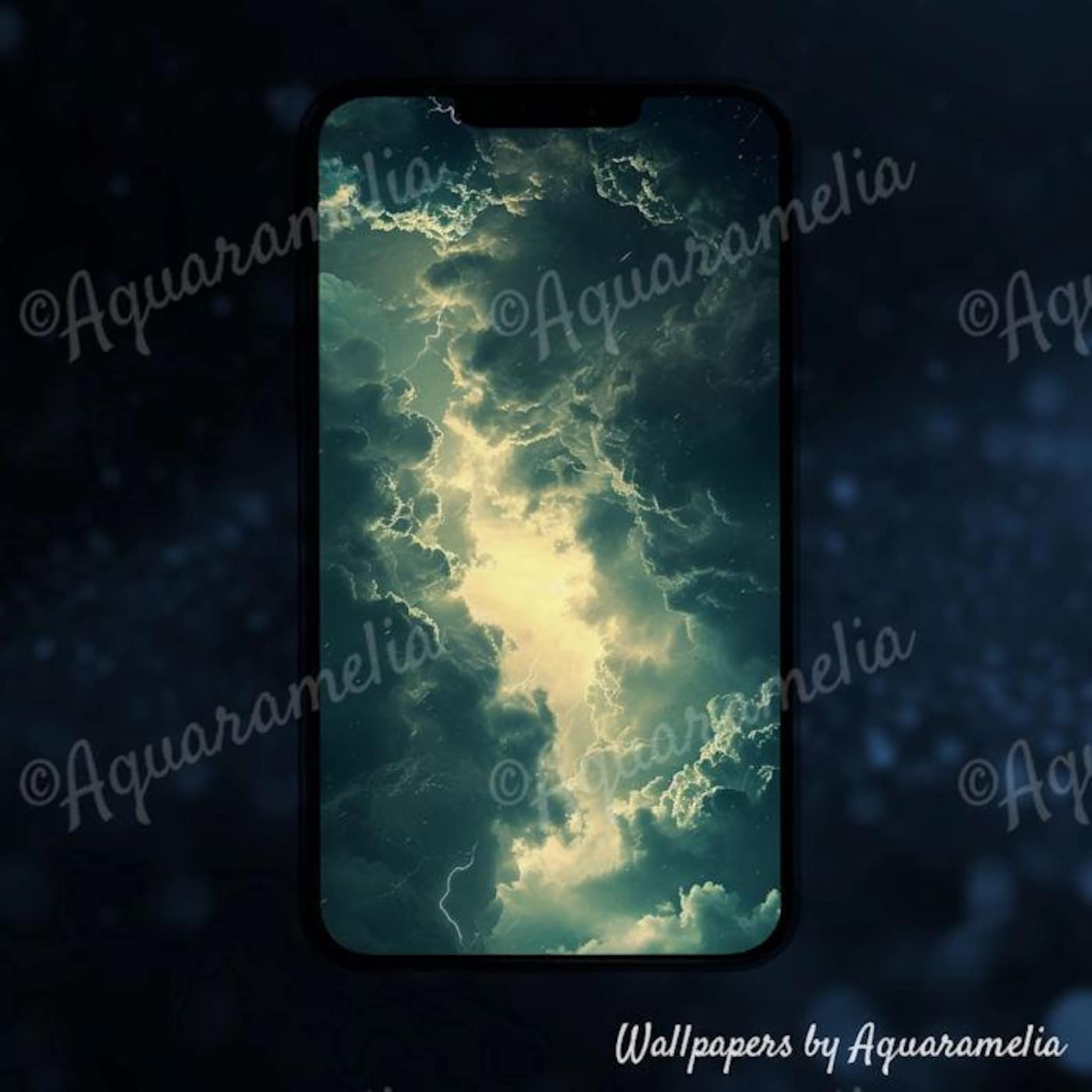 Thunderstorm Aesthetic Smartphone Background, Storm Rain Phone ...