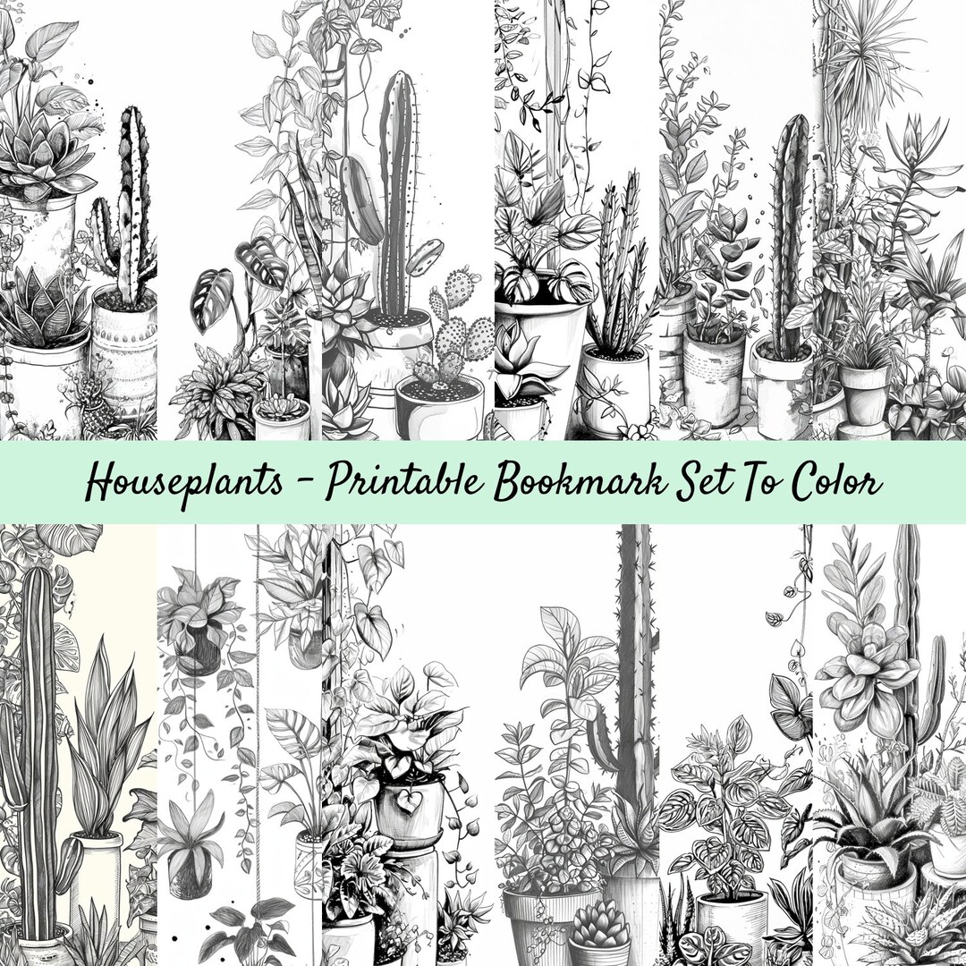Printable Bookmark Coloring Set, Digital Bookmarks to Color, for Kids ...